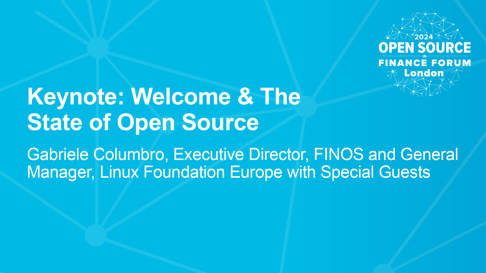 OSFF Keynote Insights: Welcome & the State of Open Source